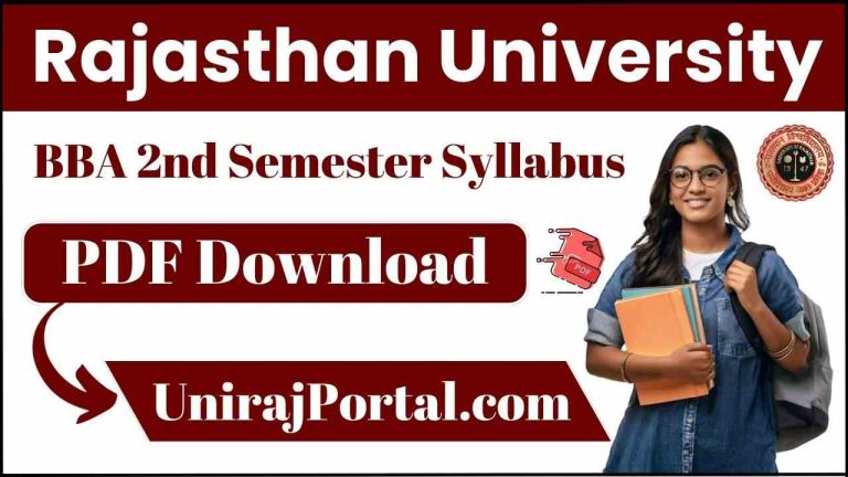Rajasthan University BBA 2nd Semester Syllabus PDF 2026 - Uniraj