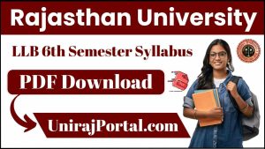 Rajasthan University Bsc 1st Semester Syllabus PDF 2025 - Uniraj
