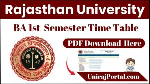 Rajasthan University Bsc 1st Semester Syllabus PDF 2025 - Uniraj